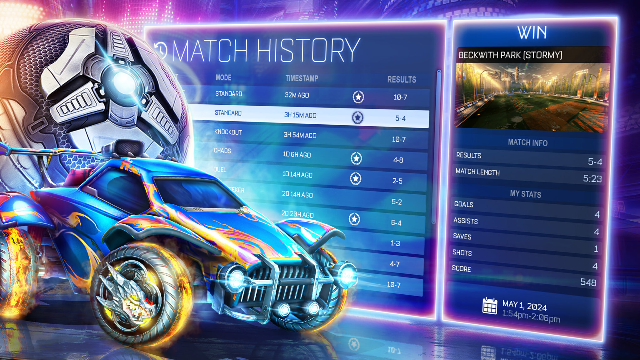 Rocket League 2.45 Patch Notes Include Match History and Player ...